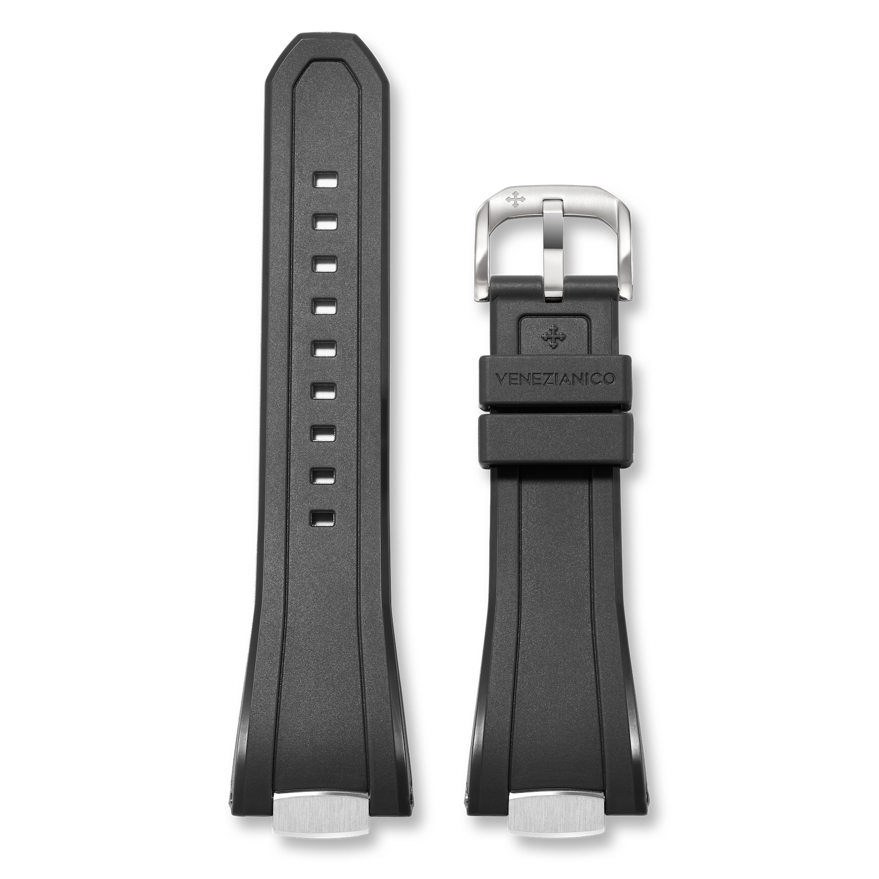 Integrated Rubber Strap for Arsenale - Black | Venezianico